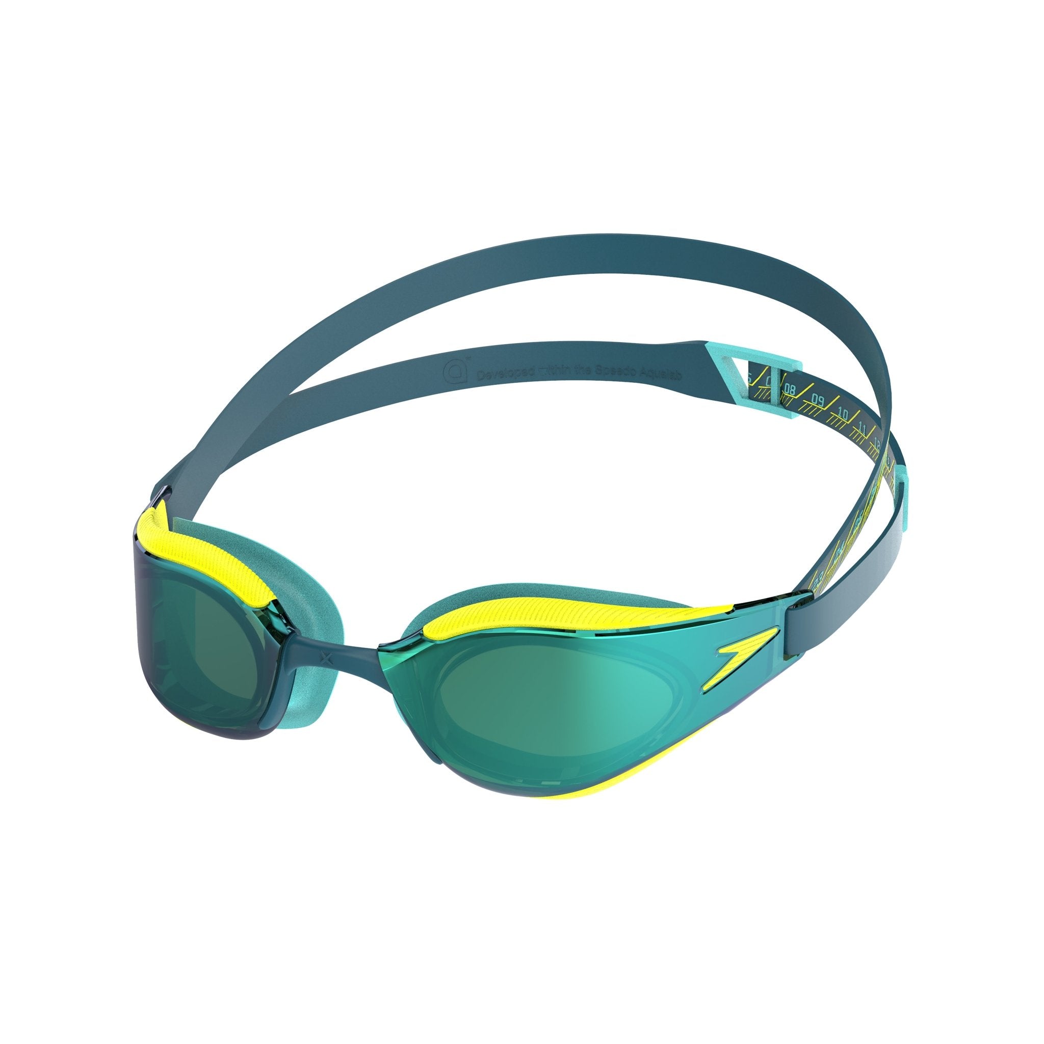 Speedo Fastskin Hyper Elite Mirror Goggles Yellow/Steel