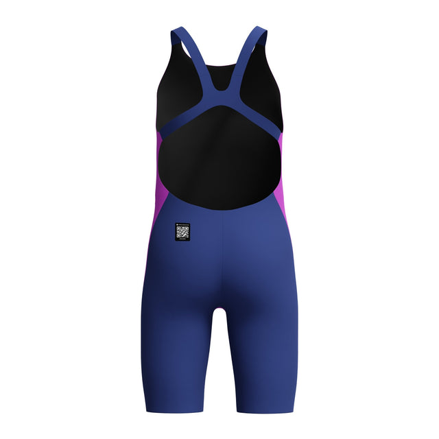 Speedo Girls Fastskin Endurance+ Max Kneeskin Neon Jelly / Noble Navy