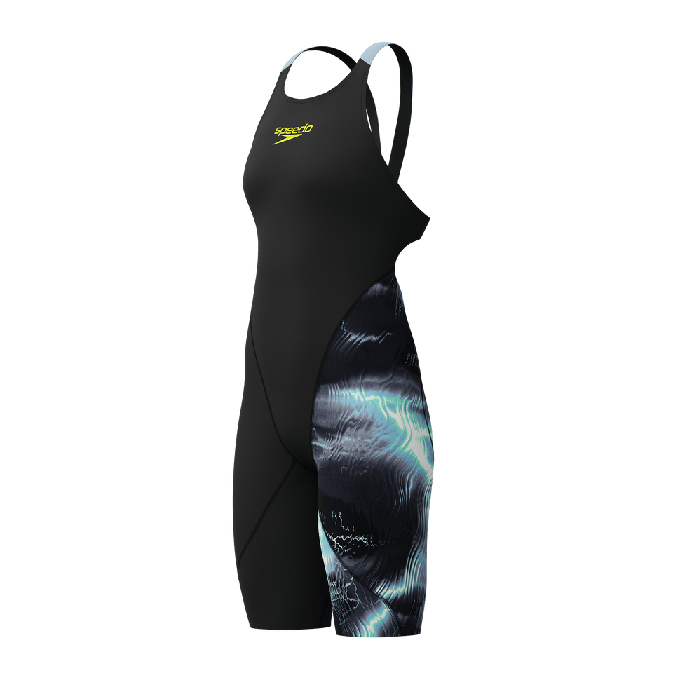 Speedo Girls Fastskin LZR Ignite Kneeskin Electro Static / Black